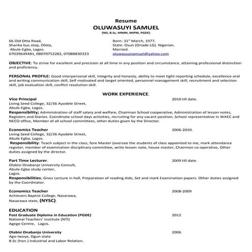 Teacher - Fully Editable ATS Resume Template.docx