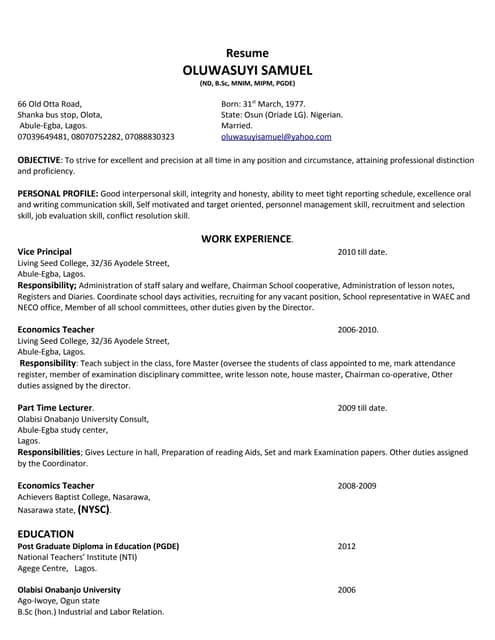 RESUME | PDF