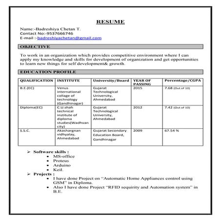 CHETAN RESUME | PDF