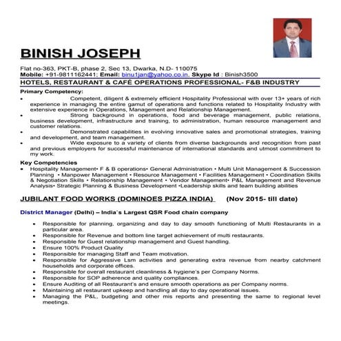 Binish Joseph-Cv | DOC