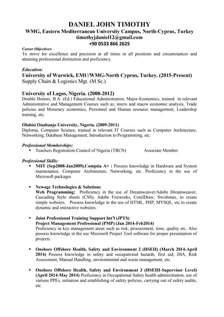 Dave Kumar's CV | PDF