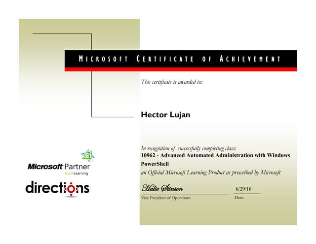 10962 Advanced Automated Administration With Windows Powershell Pdf