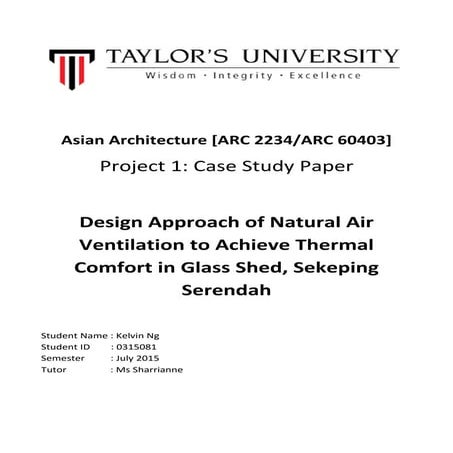 Asian Architecture Final Case Study Report | PDF