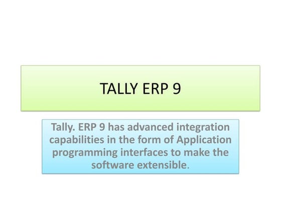 Tally erp 9 notes and practice book | PDF | Business Accounting ...