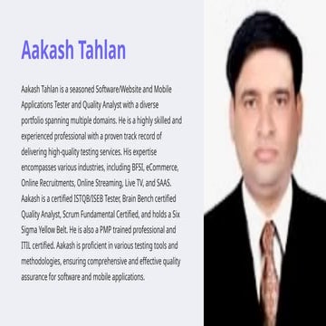 Aakash Singh Tahlan - PowerPoint. Resume | PPT