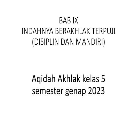 MODUL AA KLS 5 BAB IX DISIPLIN DAN MANDIRI.pptx