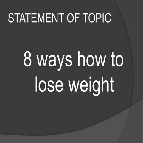loose weight (weight) | PPTX