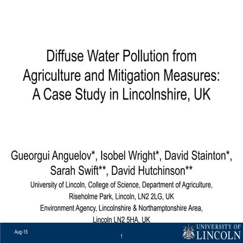 Diffuse Water Pollution from Agriculture and Mitigation Measures ...