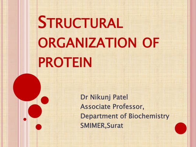 Forces that stablise protein structure | PPTX
