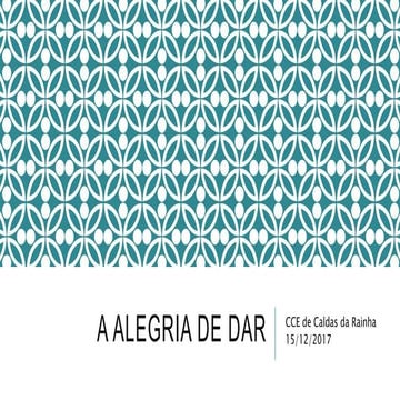 A alegria de dar | PPTX