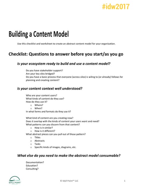 Metrics template for LavaCon "Creating a Content Strategy Ecosystem ...