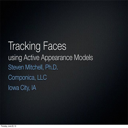 Tracking Faces using Active Appearance Models | PDF