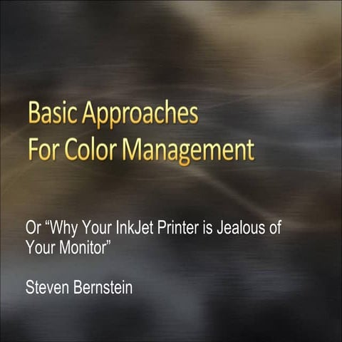 AAMUG Color Mgt Mar2010 | PPT