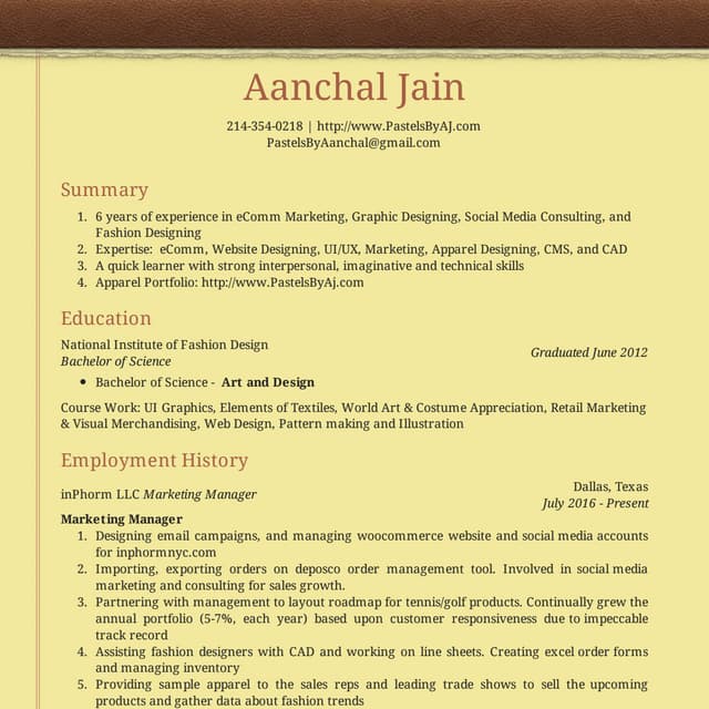 Aanchal Resume | PDF | Desktop Publishing | Computer Software and ...