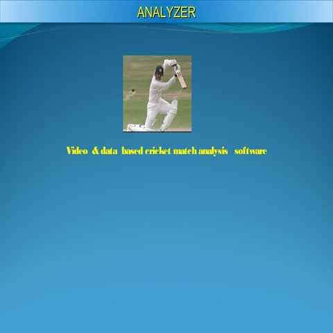 Cricket Analysis using statistics | DOCX