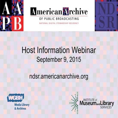 AAPB NDSR Host Webinar | PPTX