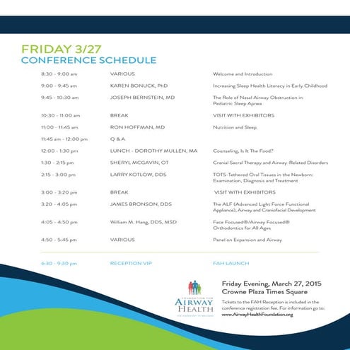 Aapmd brochure schedule | PDF