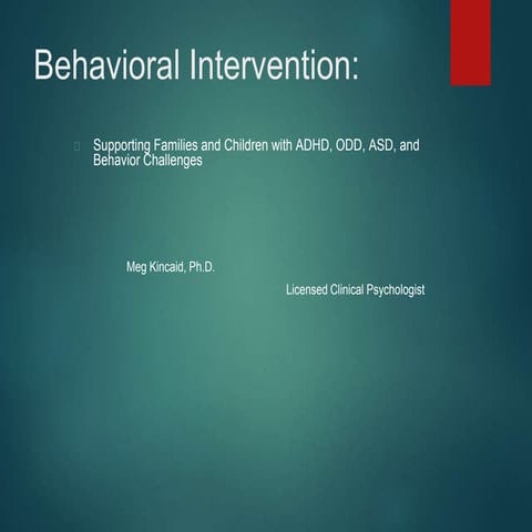 Behavioral Intervention for ADHD, ASD, ODD and General Behavior Issues ...