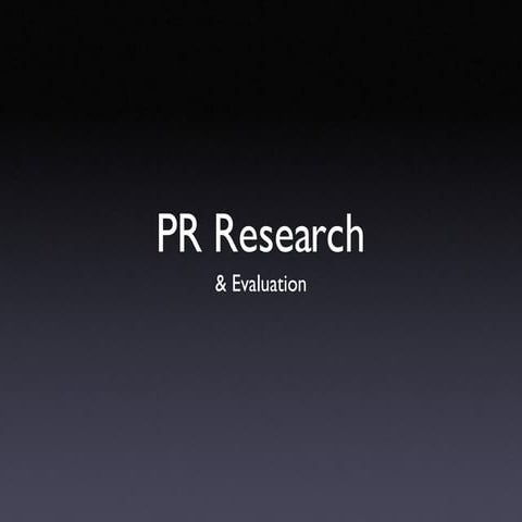 PR Research | PPT