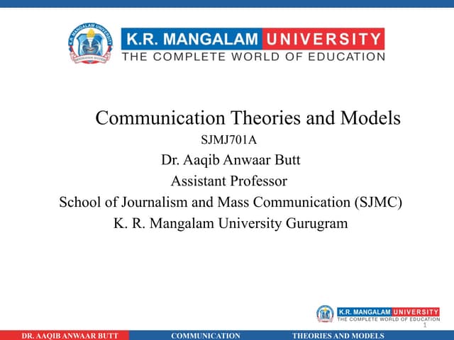 Communication Models | PPT