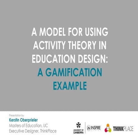 A model for using activity theory in education design: a gamification ...