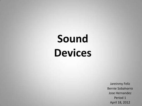 Sound devices | PPT
