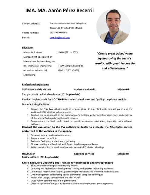 Fjja cv 2016_en | PDF | Business | Business and Finance