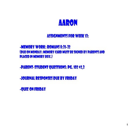 Aaron | PPT
