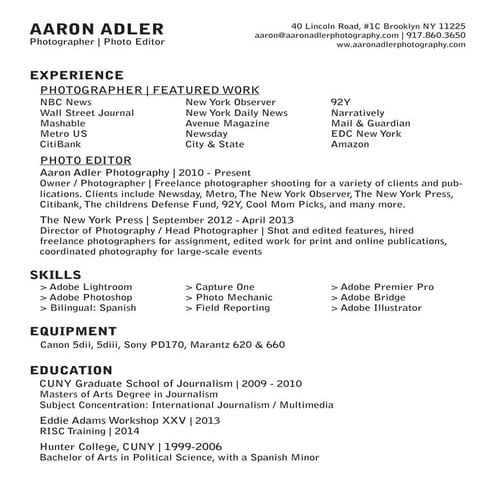 Aaron Adler CV | PDF