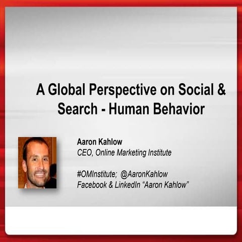 A Global Perspective on Social and Search | PPT