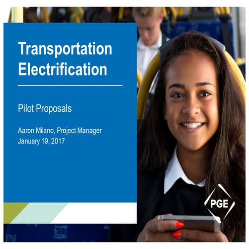 Aaron Milano, Portland General Electric: Transportation Electrification ...