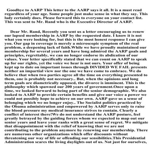 Goodbye AARP | PDF