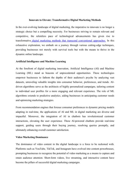 The future Of digital Marketing | PPT