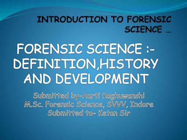 Forensic science laboratories and facilities | PDF