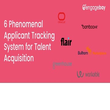 6 Phenomenal applicant tracking system for talent acquisition | PPT