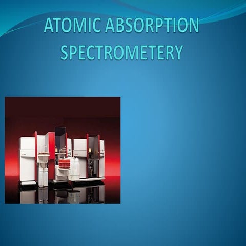 Light sources for atomic absorption spectroscopy (aas) | PPTX