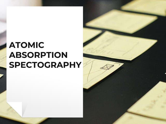 atomic absorption spectroscopy | PPT