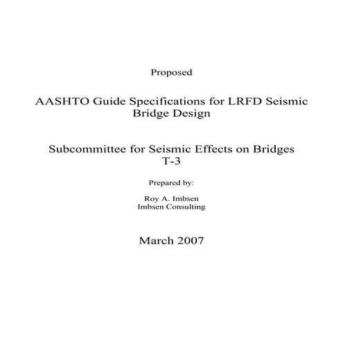 Aashto guide specifications for lrfd seismic | PDF