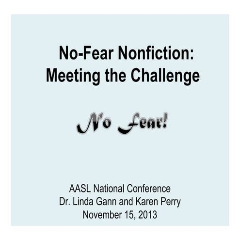 No Fear Nonfiction 2013 | PDF