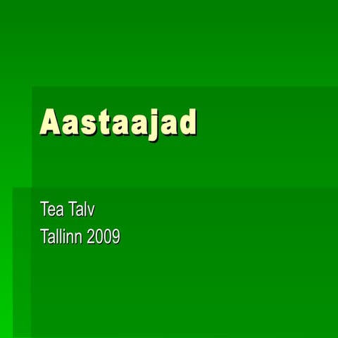 Aastaajad Tea | PPT