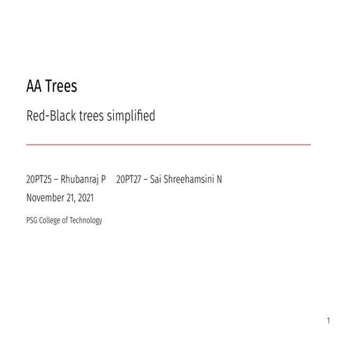AA trees (20PT25 and 20PT27 - ADS Presentation) | PDF