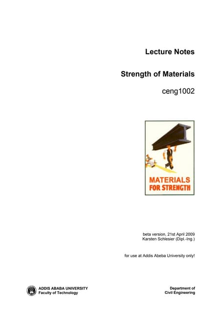 Chapter 01_Introduction to strength of material | PDF