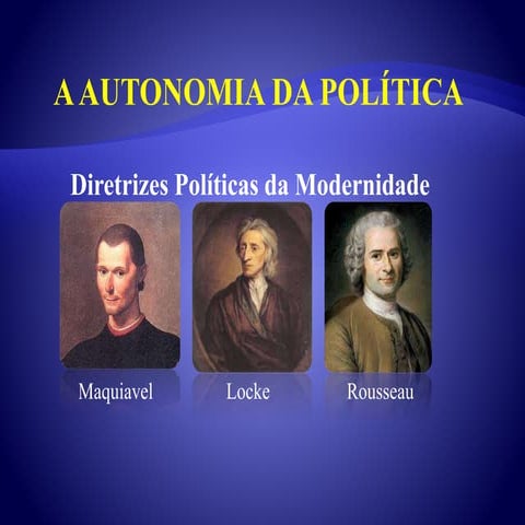 A autonomia da política | PPTX