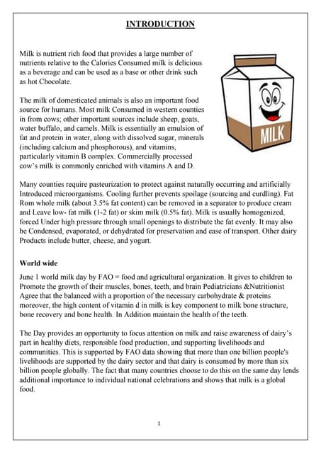 Project report on AAVIN INDUSTRY - 2019 | PDF