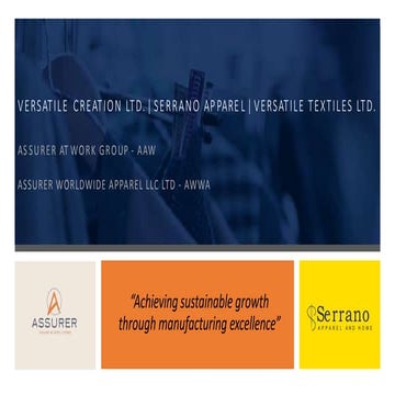 VERSATILE CREATION LTD - BUSINESS PROFILE PRESENTATION | PPTX