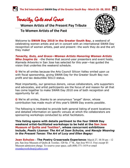 Swan Day For The Greater South Bay presentations