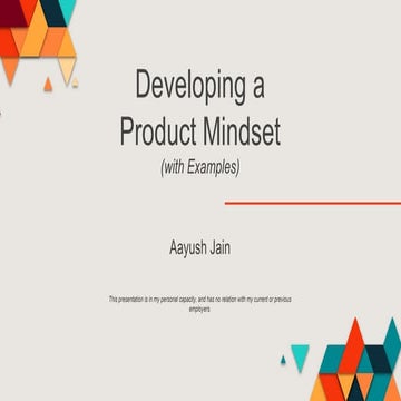 Developing a Product Thinking Mindset (For Software Engineers) - Aayush ...