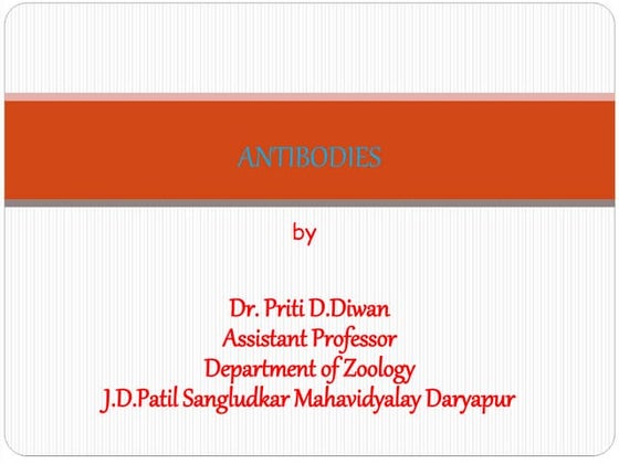 antibodies ppt | PPTX | Infectious Diseases | Diseases and Conditions