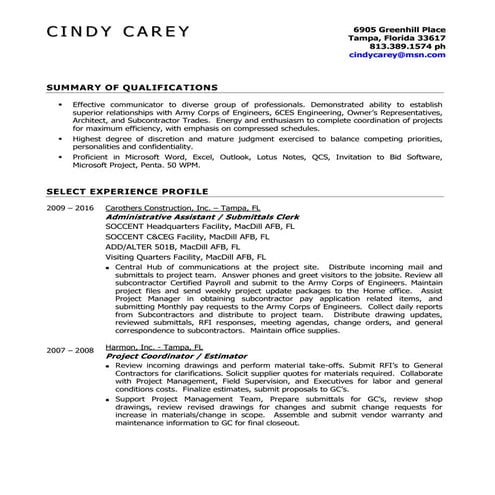 Cindy Carey Resume[1] | PDF