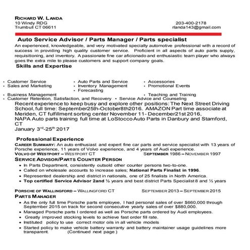 Richard Landa Resume | DOCX
